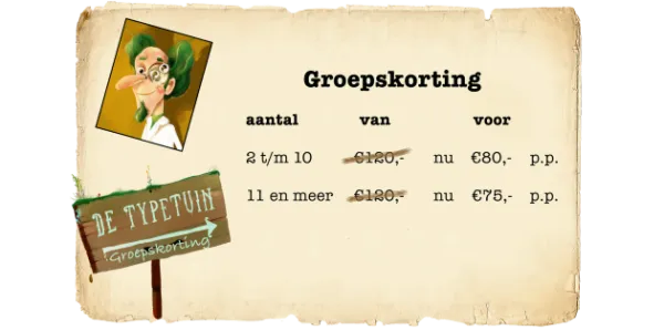 Groepsactie - Typetuin